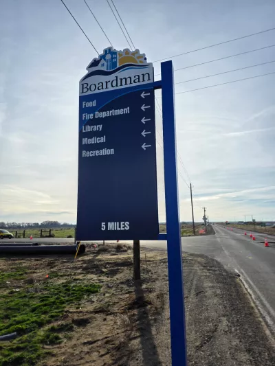 New Wayfinding Signs | Boardman OR